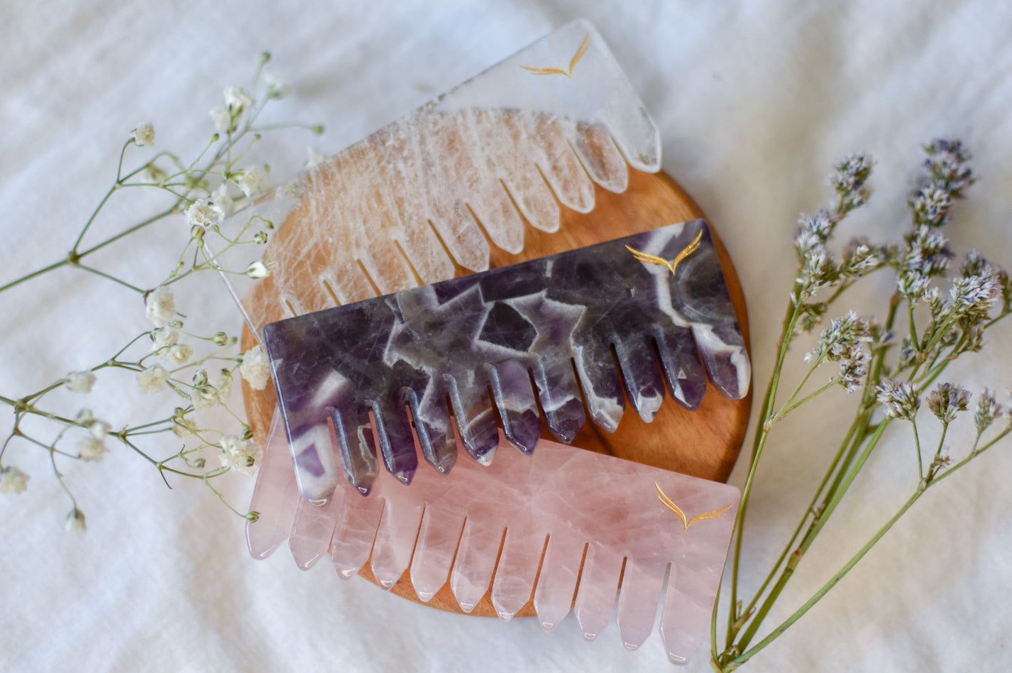 Crowning Glory Crystal Comb Set – Awaken Crystal Combs