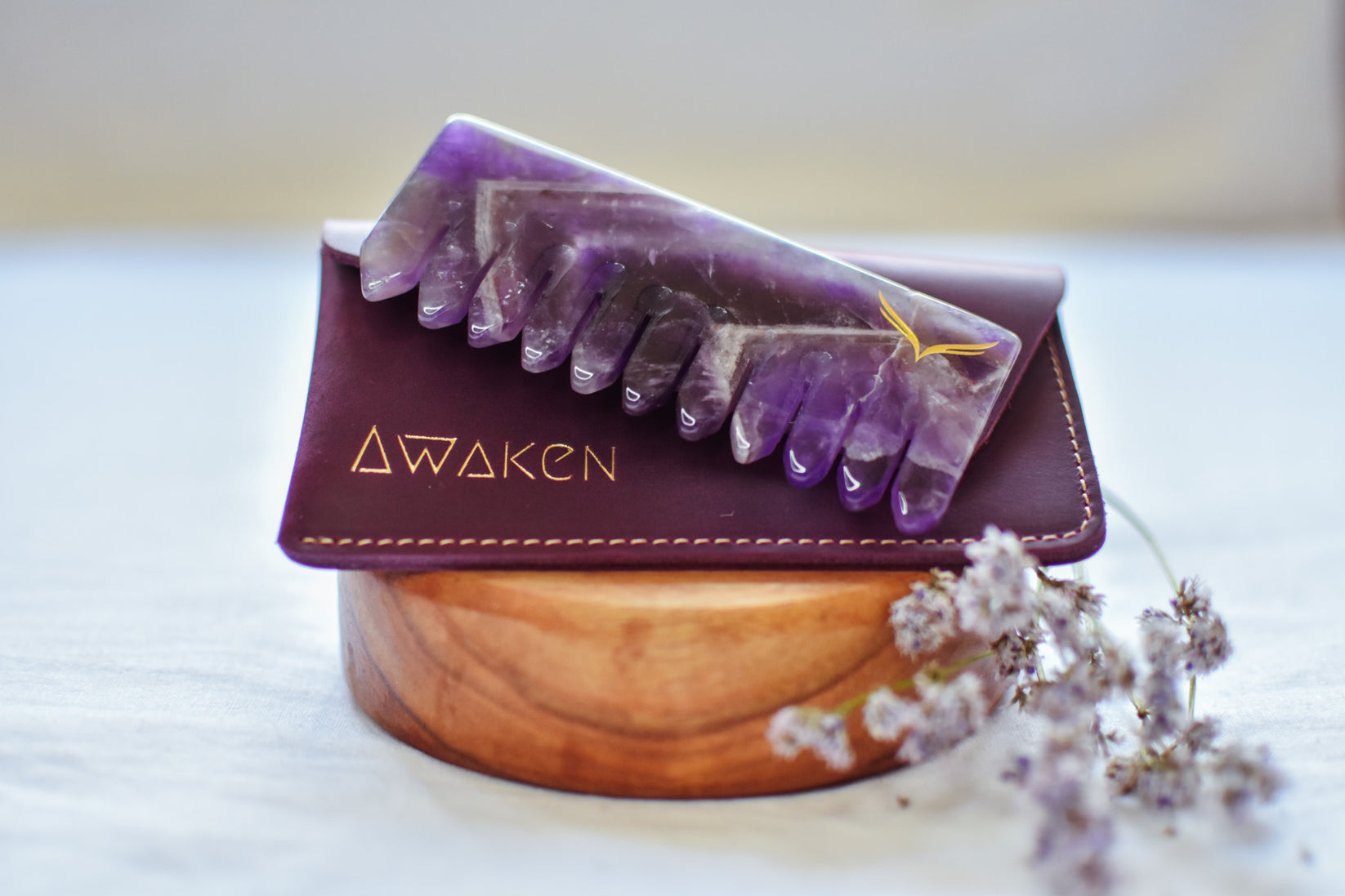 Amethyst Crystal Comb – Awaken Crystal Combs
